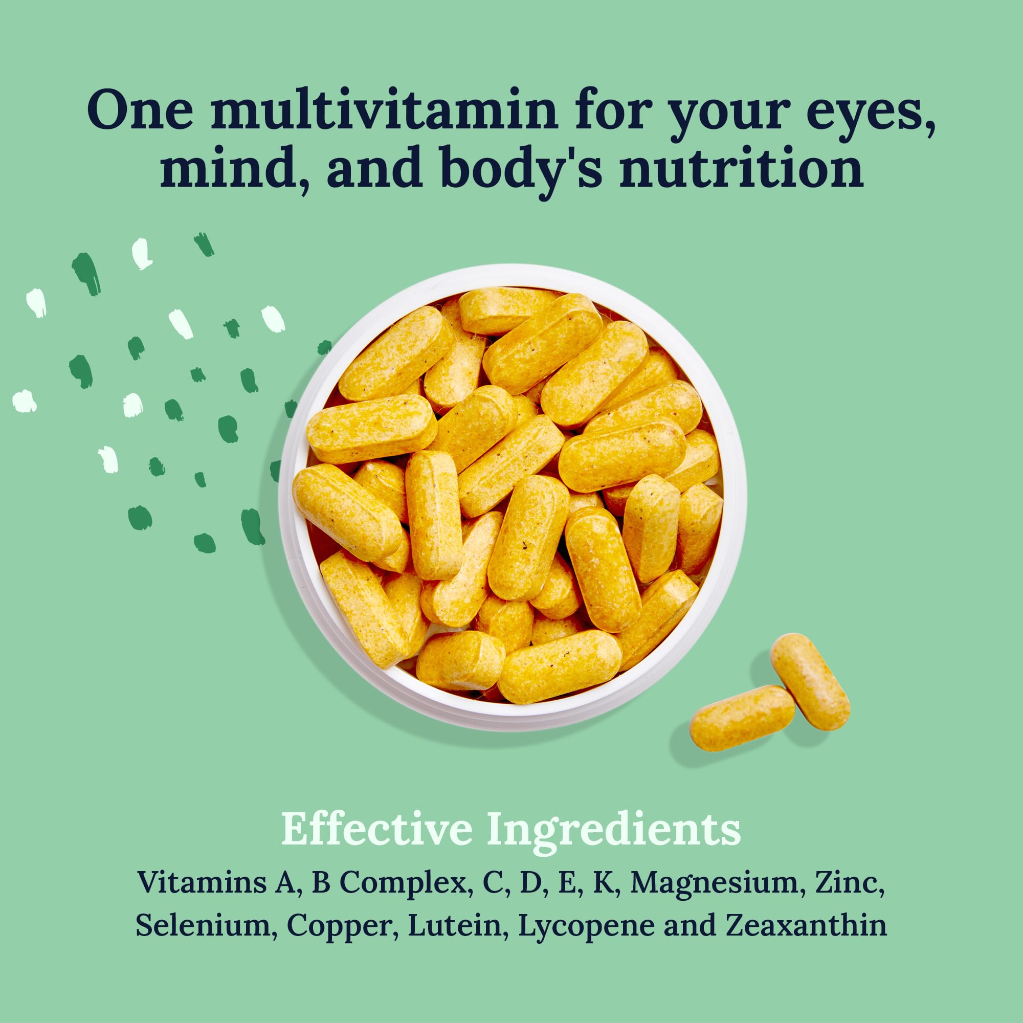 CorneaCare Eye Vitamins and Minerals - Multivitamin | Eye Vitamins for Vision | Eye Health Vitamins | Dry Eye Supplements | Eye Health Supplements | Vision Vitamins for Eyes | 60 Tablets