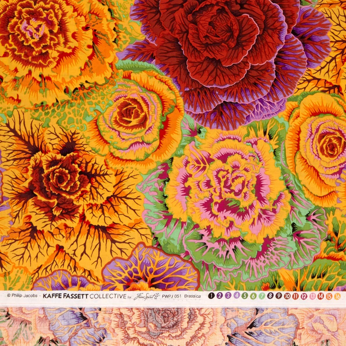 Kaffe Fassett Collective for FreeSpirit Brassica Orange, Fabric by the Yard