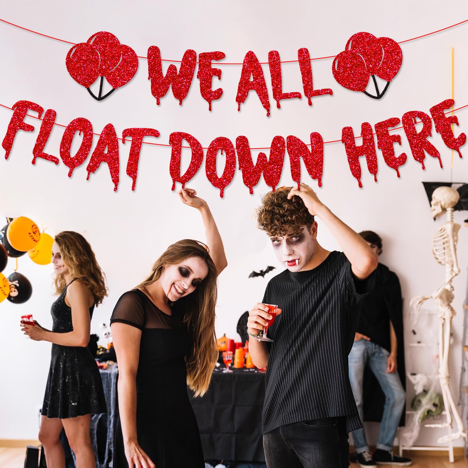 Halloween Party Decorations We All Float Down Here Banner Hallow Bloody Backdrop Have a Killer Party Decor Horror Scary Creepy Spooky Halloween Decor