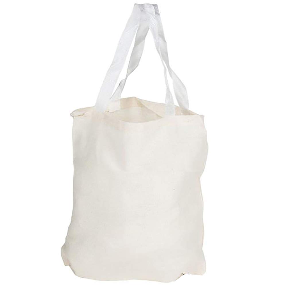 The Dreidel Company Classic Canvas Tote Bags, Perfect for Do-It-Yourself Design, Arts and Crafts Activity 12.75" (6-Pack) Multicolored