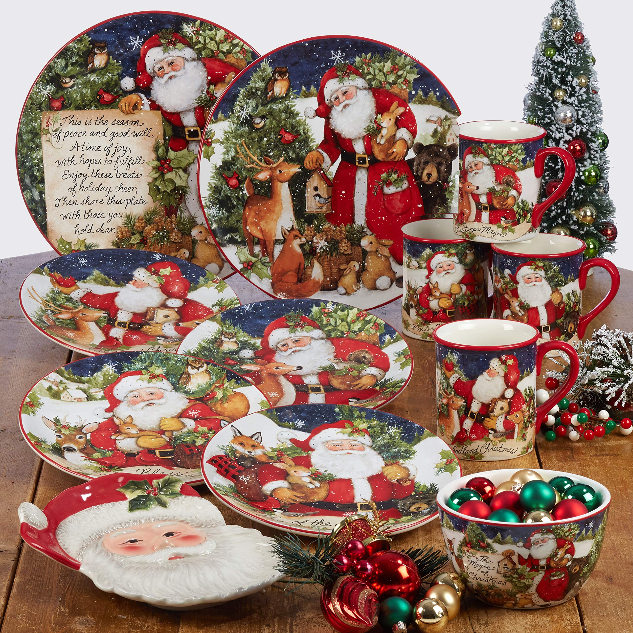 Certified International Magic of Christmas Santa Cookie Jar, Multicolored