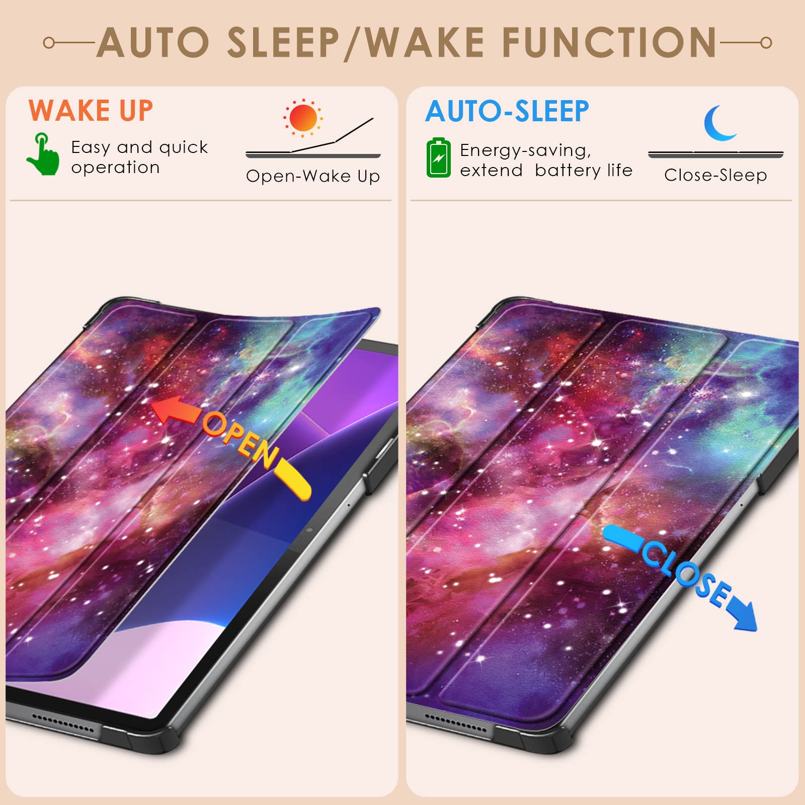 DETUOSI Slim Smart Case for Lenovo Tab P11 Pro 2nd Gen 11.2" 2022 (TB-132FU/ TB-138FC),【Auto Sleep/Wake】 Ultra Thin Folio Leather Protective Book Cover Hard Back Shell+Tri-fold Magnetic Stand/Closure