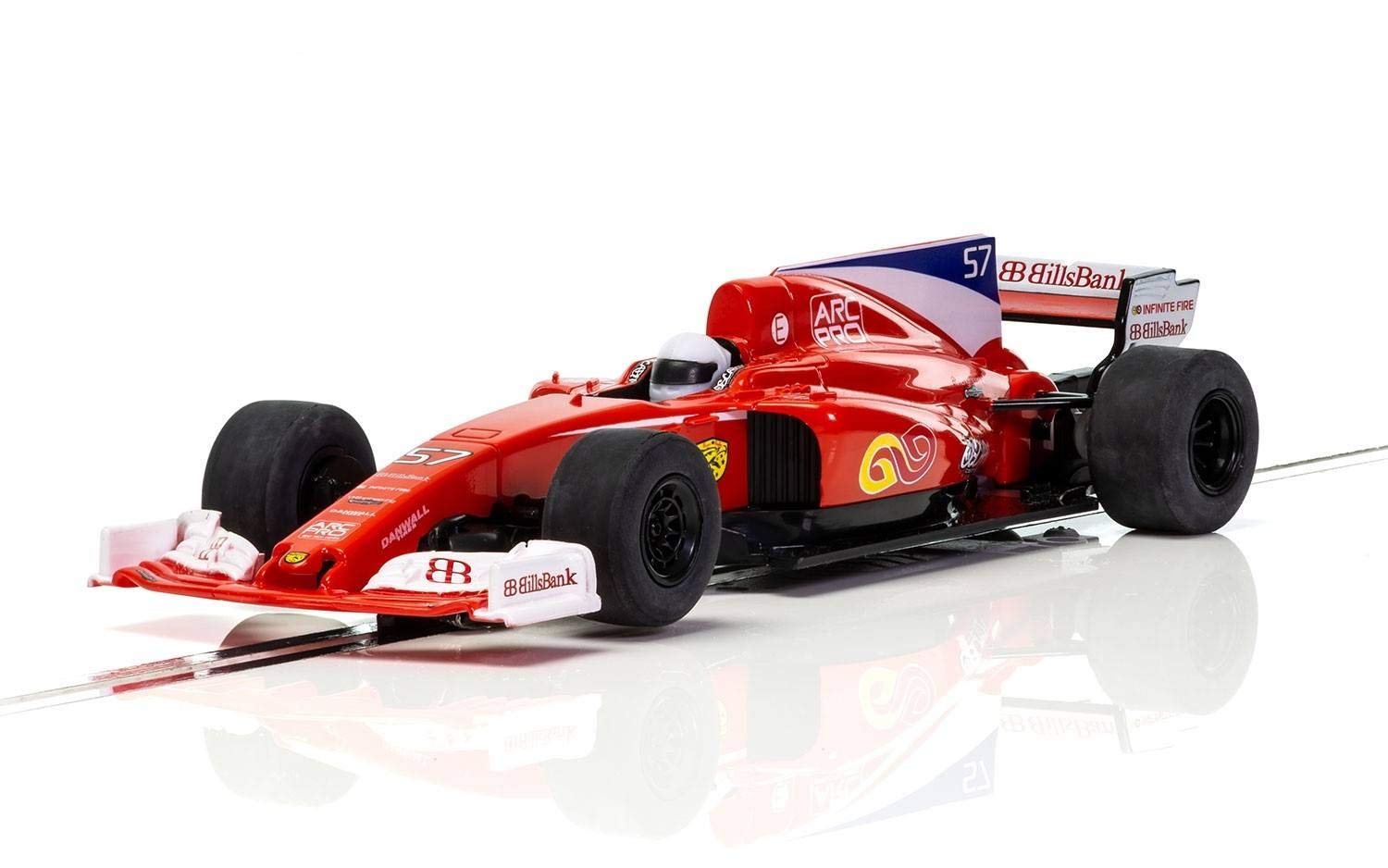 Scalextric Gran Prix Red Stallion Formula One #57 1:32 Slot Race Car