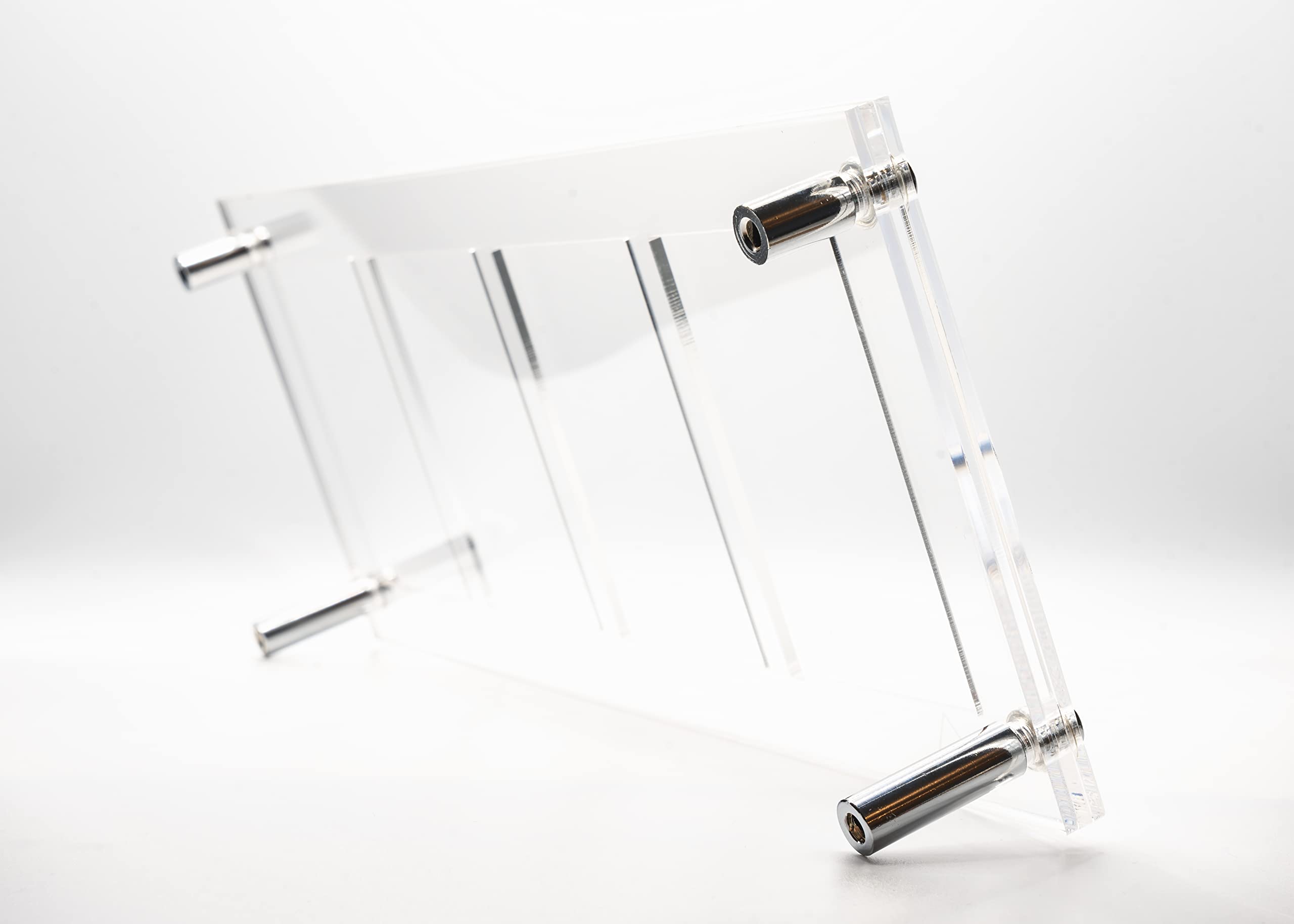 NEWVAVA Trading Card Frame Holder Stand Display - 4 Card Slots Clear Acrylic UV Filtering Screwdown