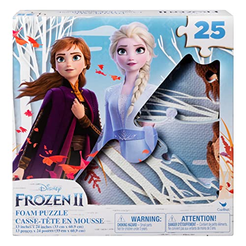 Spin Master Disney Frozen 2, 25-Pack Jigsaw Puzzles for Girls & Boys Princess Elsa Anna Olaf Winter Snow Movie Toy Merch Party Favor, for Kids Ages 4 and up