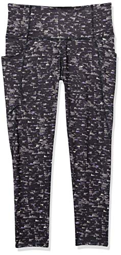 Core 10 Women's All Day Comfort High-Waist Side-Pocket 7/8 Crop Yoga Legging, Brushstroke, X-Large