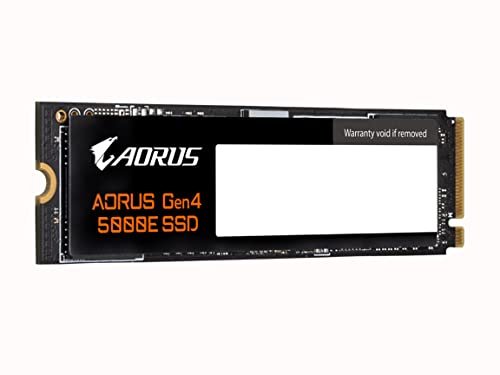 GIGABYTE AORUS Gen4 5000E SSD 500GB PCIe 4.0 NVMe M.2 Internal Solid State Hard Drive with Read Speed Up to 5000MB/s, Write Speed Up to 3800MB/s, AG450E500G-G