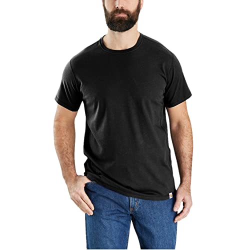 Carhartt Men's Force Relaxed Fit Midweight Short-Sleeve T-Shirt, Black, Large