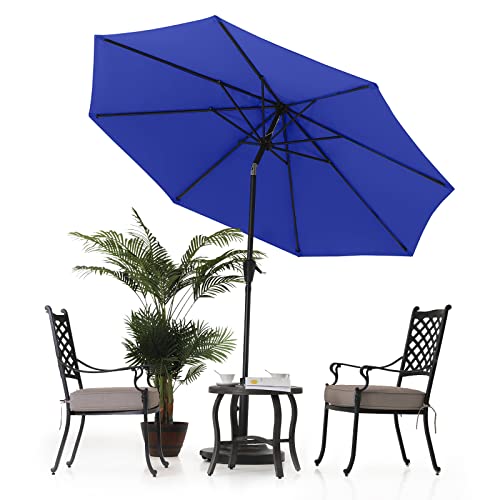 MASTERCANOPY Patio Umbrella for Outdoor Market Table -8 Ribs (9ft,Blue)