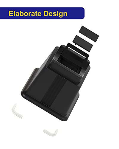 Nachell Bed Furniture Risers 4 Pack Bed Lift Risers Elevation in Height 5" Heavy Duty Rectangle Riser Blocks for Caster Wheels or Posts of Bed Table Couch Support up to 2500 lbs. (Black, 5 Inch)