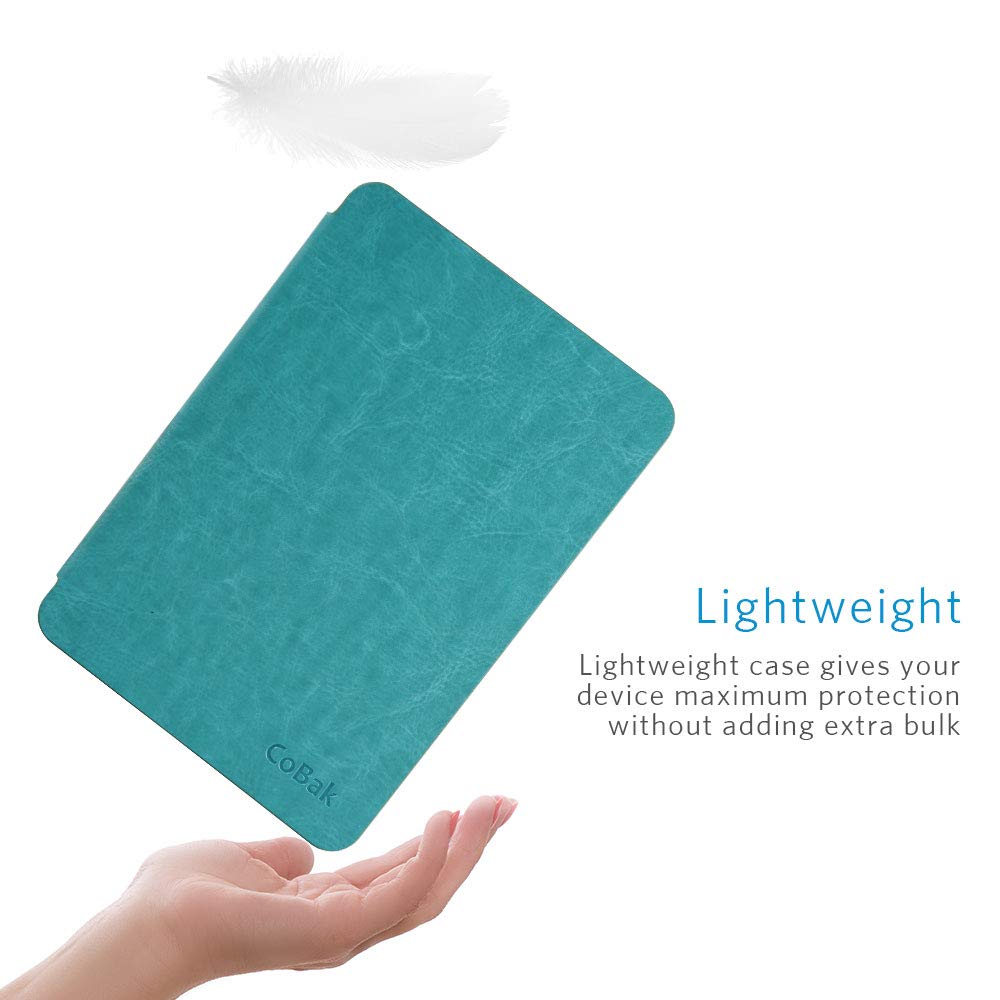 CoBak Kindle Paperwhite Case - All New PU Leather Smart Cover with Auto Sleep Wake Feature for Kindle Paperwhite 10th Generation 2018 Released, Sky Blue
