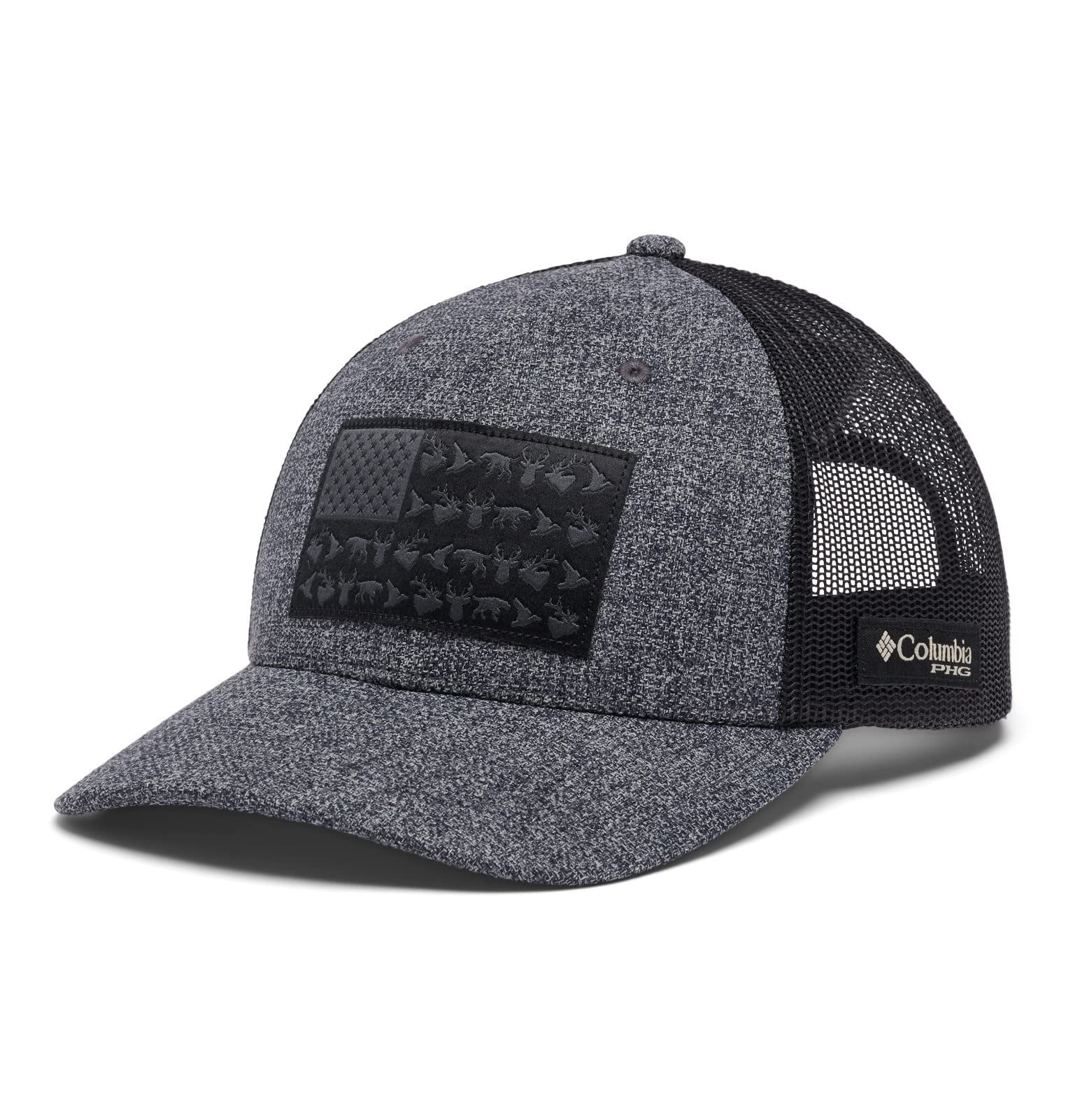 Columbia Unisex PHG Game Flag Mesh Snap Back - High, Black/Blaze, One Size
