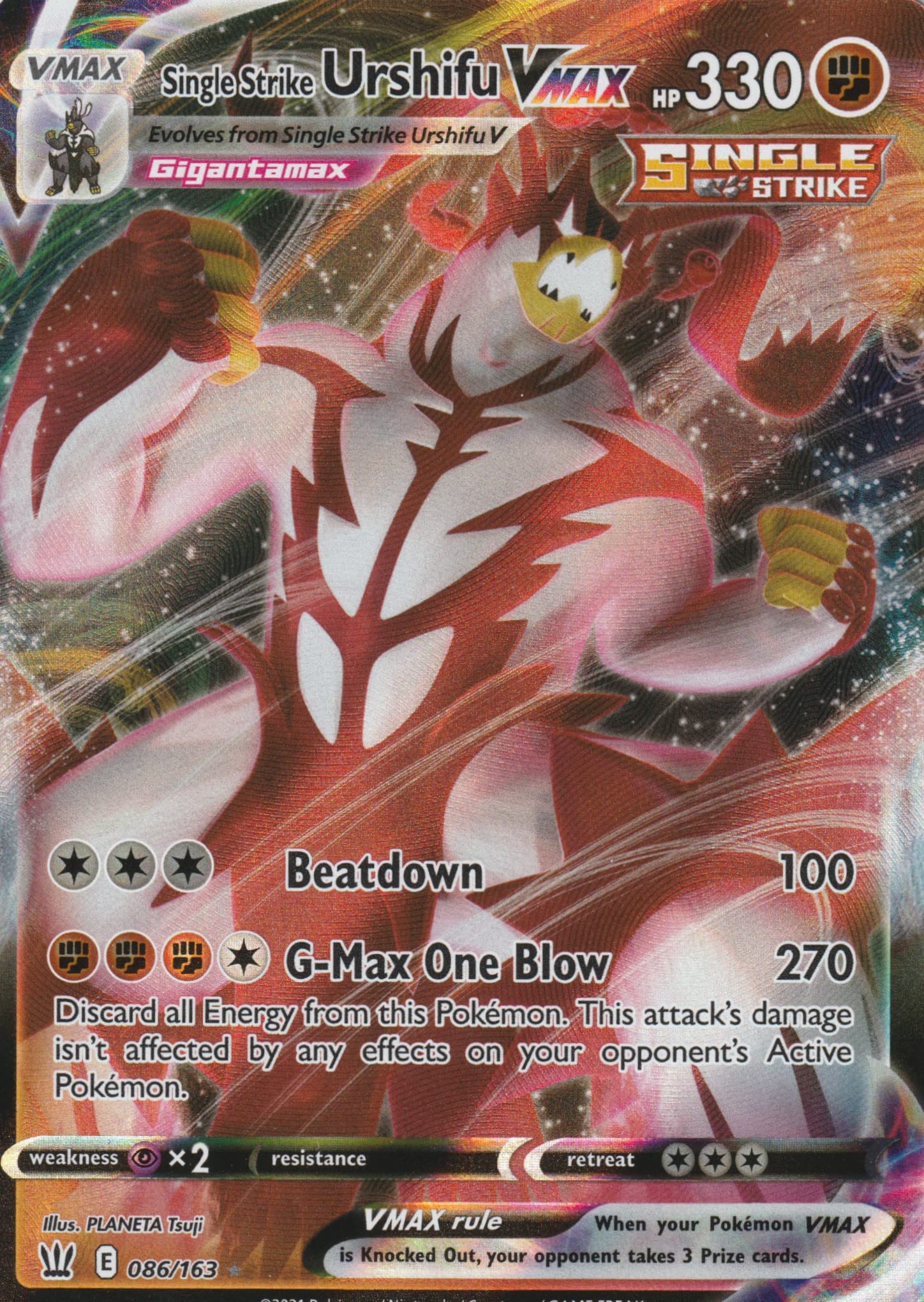 Single Strike URSHIFU VMAX 086/163 - Full Art - Battle Styles - NM/M