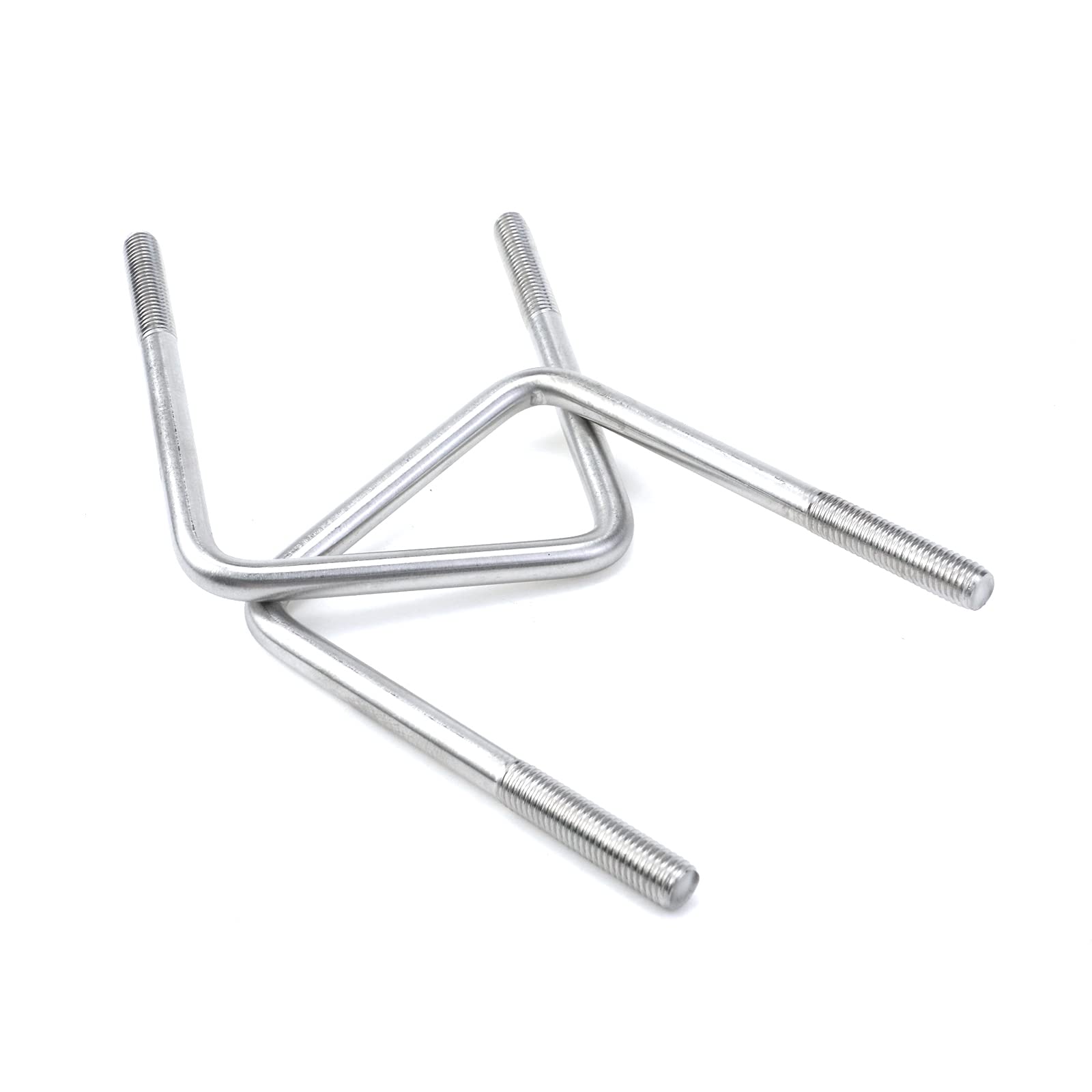 Faotup 2PCS Silver Square U-Bolts,U Bolts Stainless Steel,U Bolt Tie Down,U Bolt with Plate,M12*100 * 150