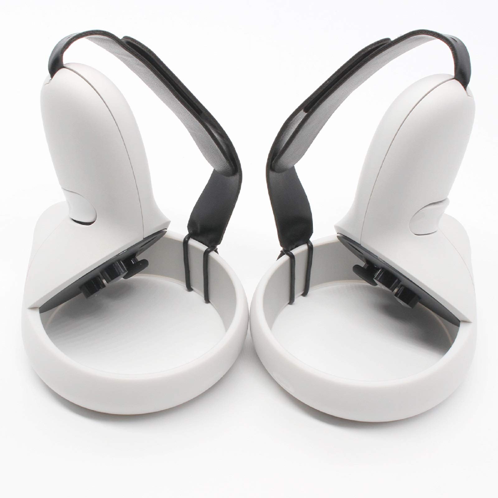 SINYUDUN Knuckle Strap for Oculus Quest 2, Comfortable Touch Controller Grip Accessories, Adjustable PU Leather Wrist Strap (1 Pair)