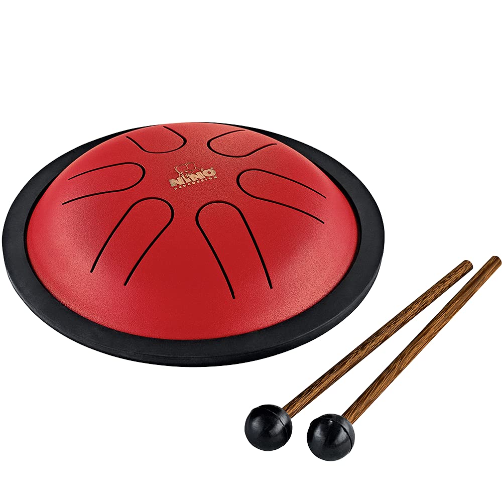 Nino Percussion Mini Melody Steel Tongue Drum with Mallets — for All Ages — Easily Create Songs, for Classroom Music, 2-Year Warranty (NINO980R)