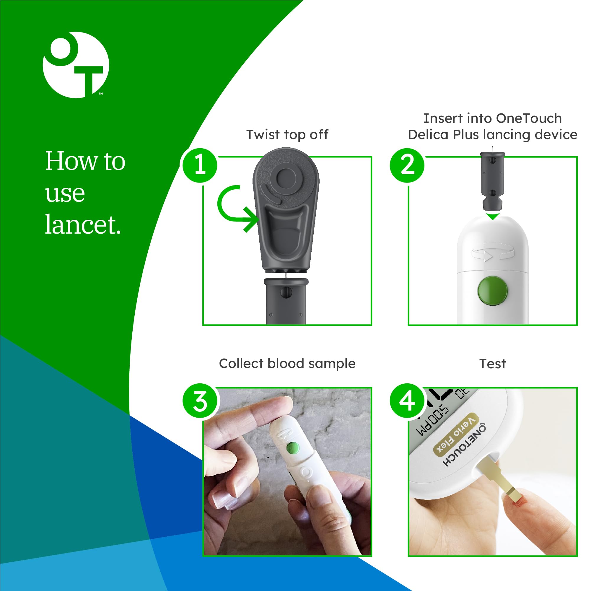 OneTouch Delica Plus Lancets and OneTouch Verio Test Strips Bundle | Includes 30 Test Strips & 30 Lancets | Fine 30-Gauge Lancets for Diabetes Testing | Diabetic Supplies for Blood Sugar Monitor