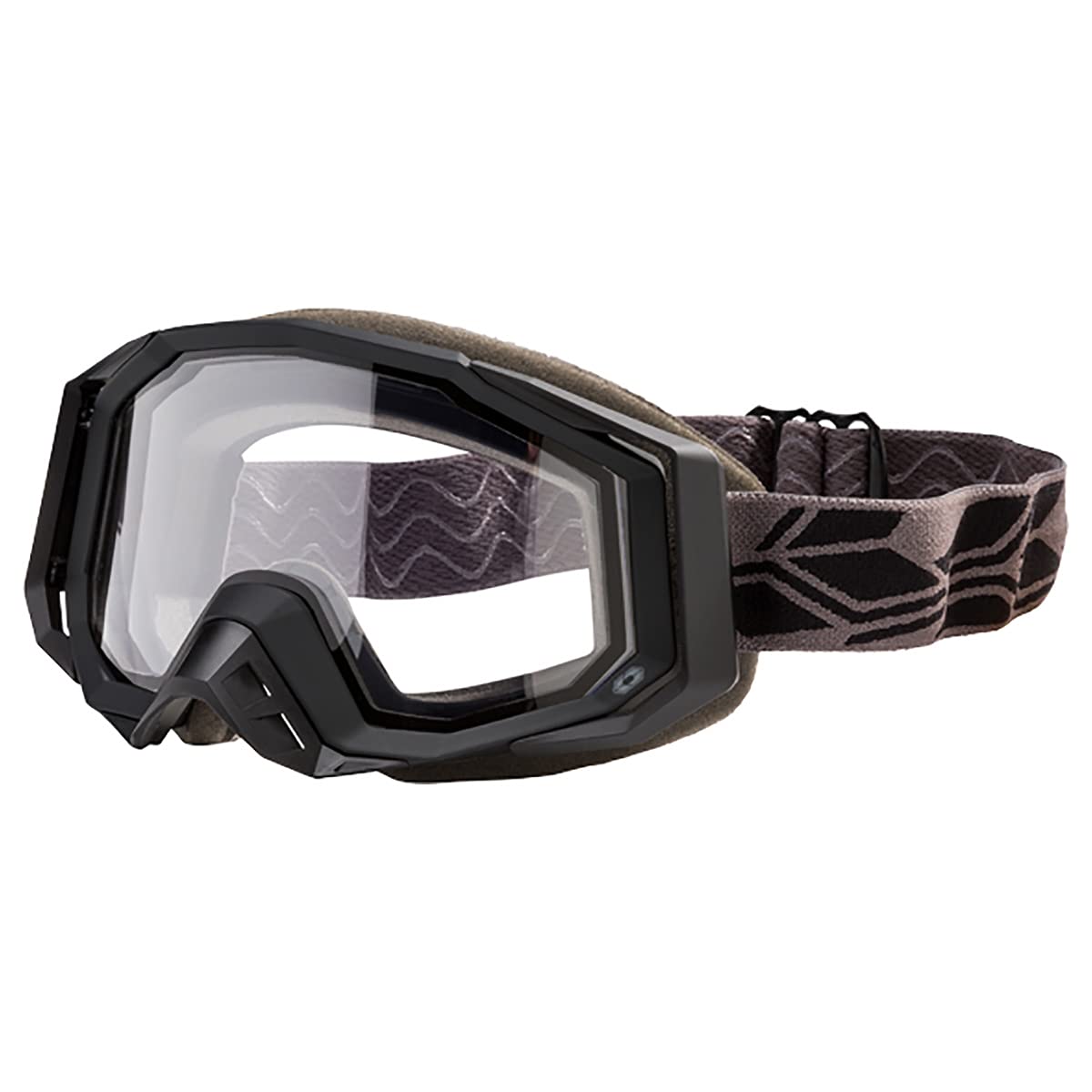 Castle X Trace Snowmobile Snow Goggles (Matte Black - Clear Lens)