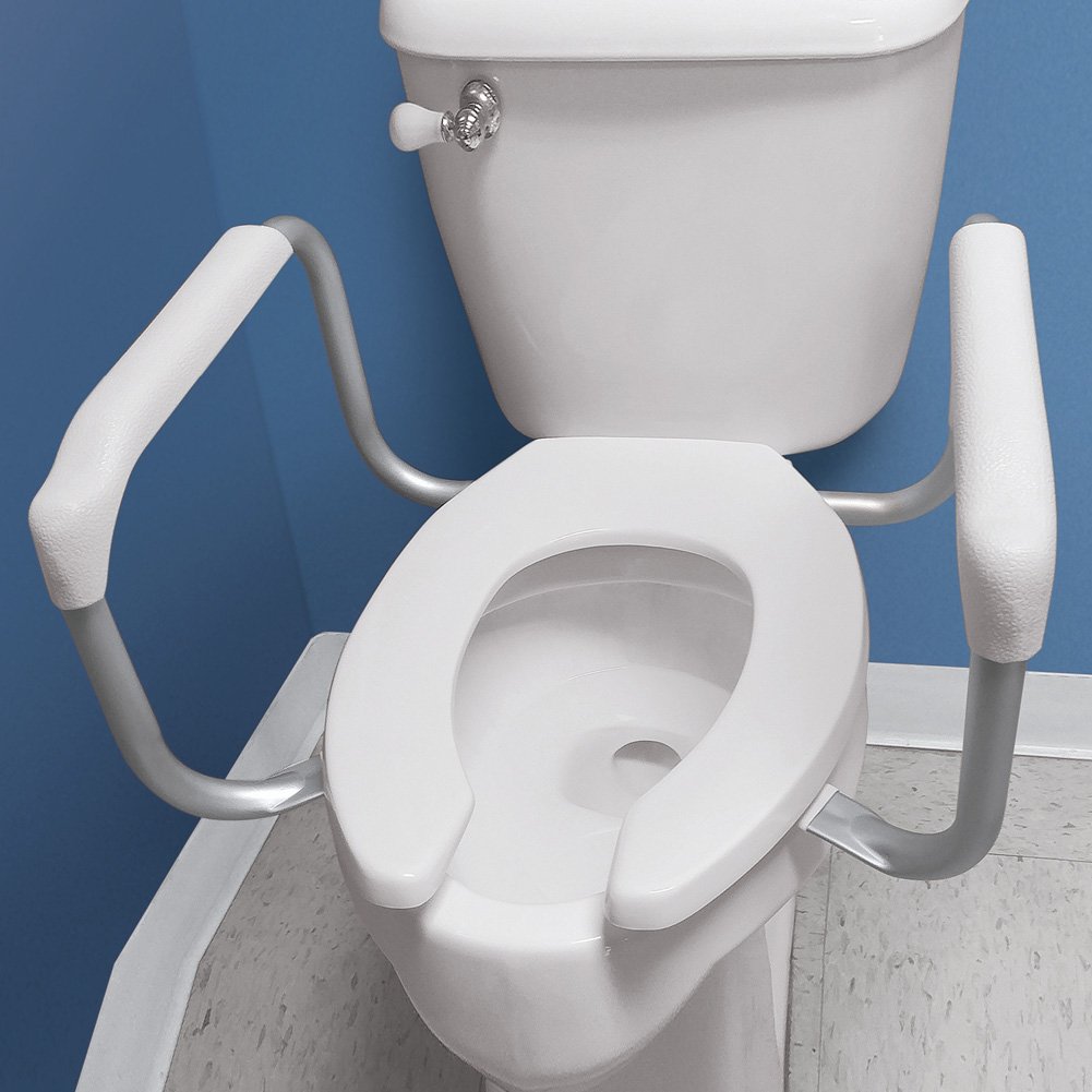 Collections Etc Safety Toilet Rail Support, White, One Size