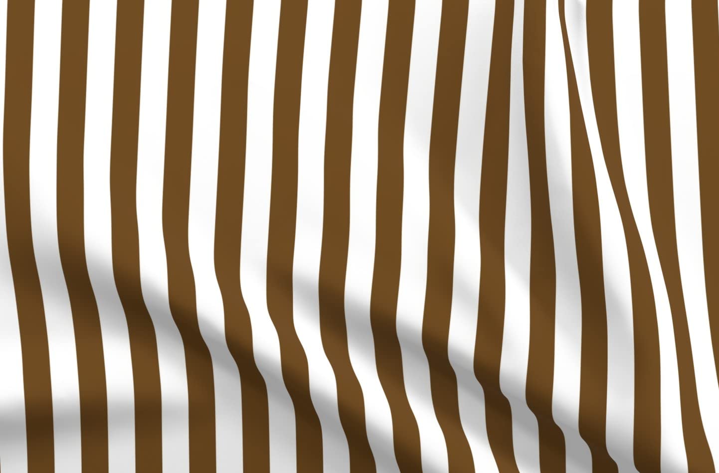 Spoonflower Fabric - Stripes Vertical Dark Brown White Browns Printed on Petal Signature Cotton Fabric Fat Quarter - Sewing Quilting Apparel Crafts Decor