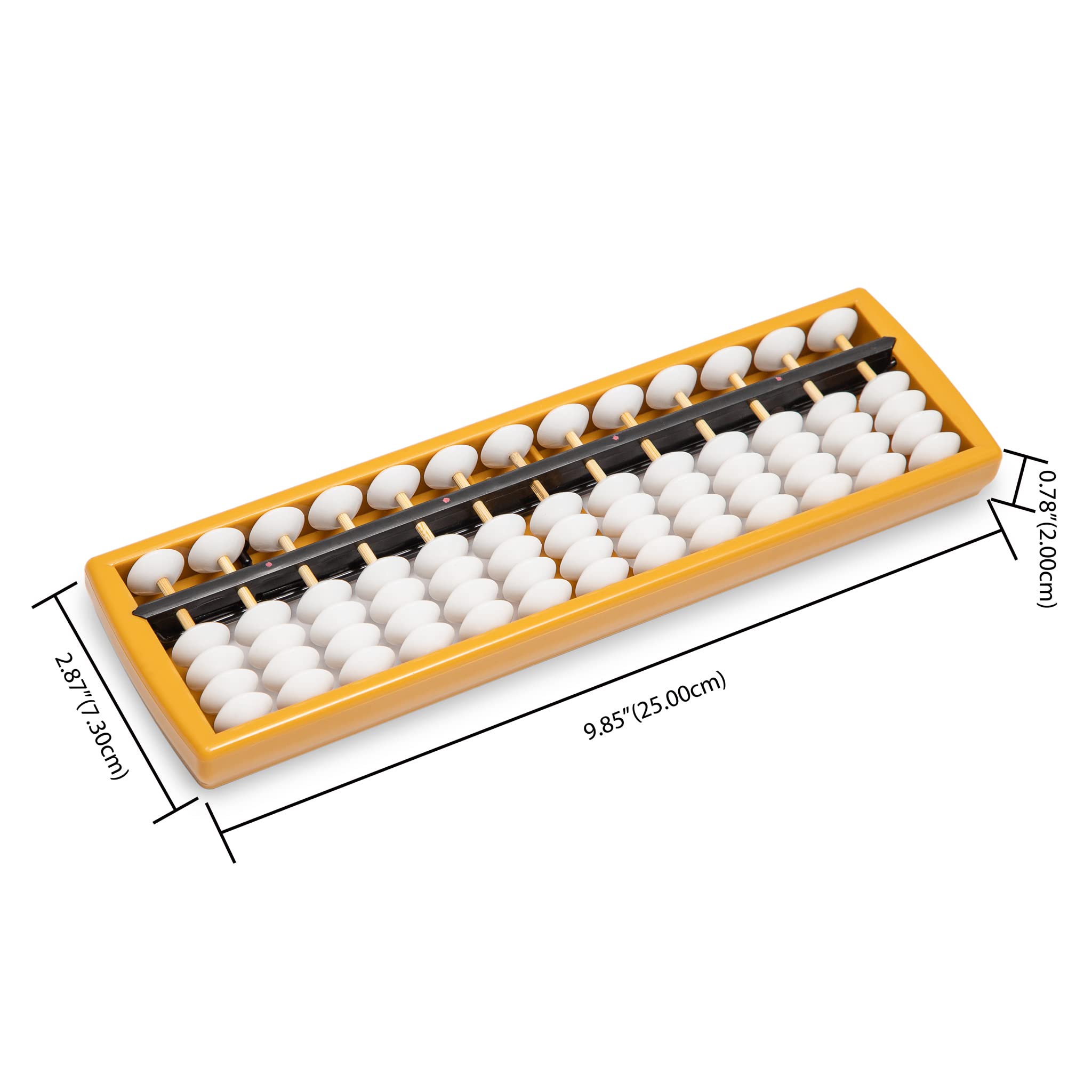 Digital Standard Abacus - 24.8 cm - Professional 13 - Column Soroban with Reset Button Calculator (Functional and Educational Tool)