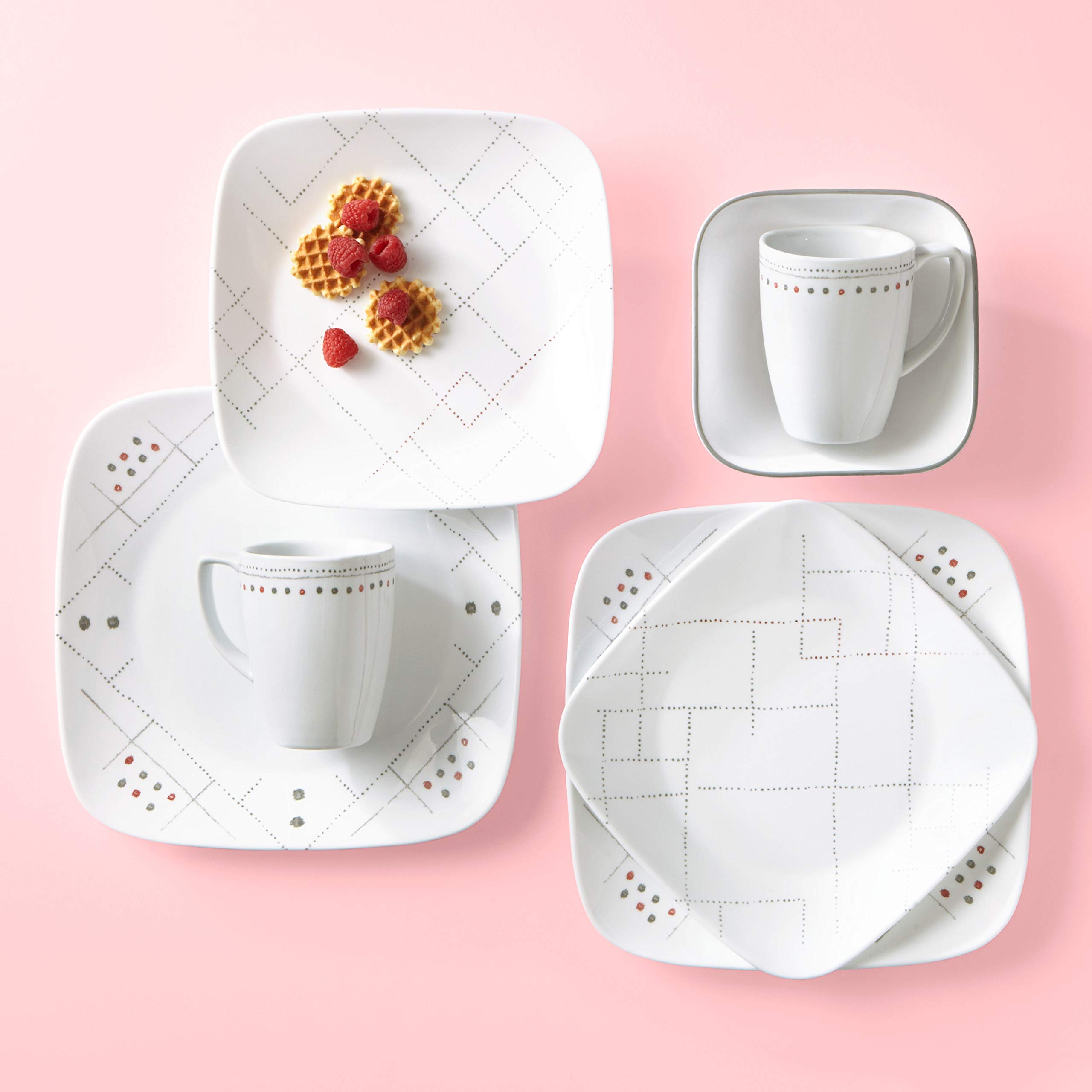 Corelle Raya Chip & Break Resistant 16pc Dinner Set, Service for 4