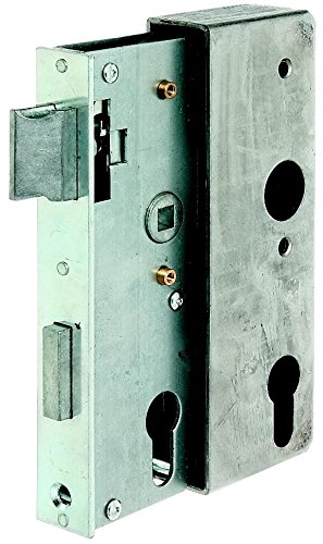 Gah-Alberts 413354 Lock Casing Raw Steel with Galvanised Lock Backset 40 mm Spacing 72 mm Depth 30 mm