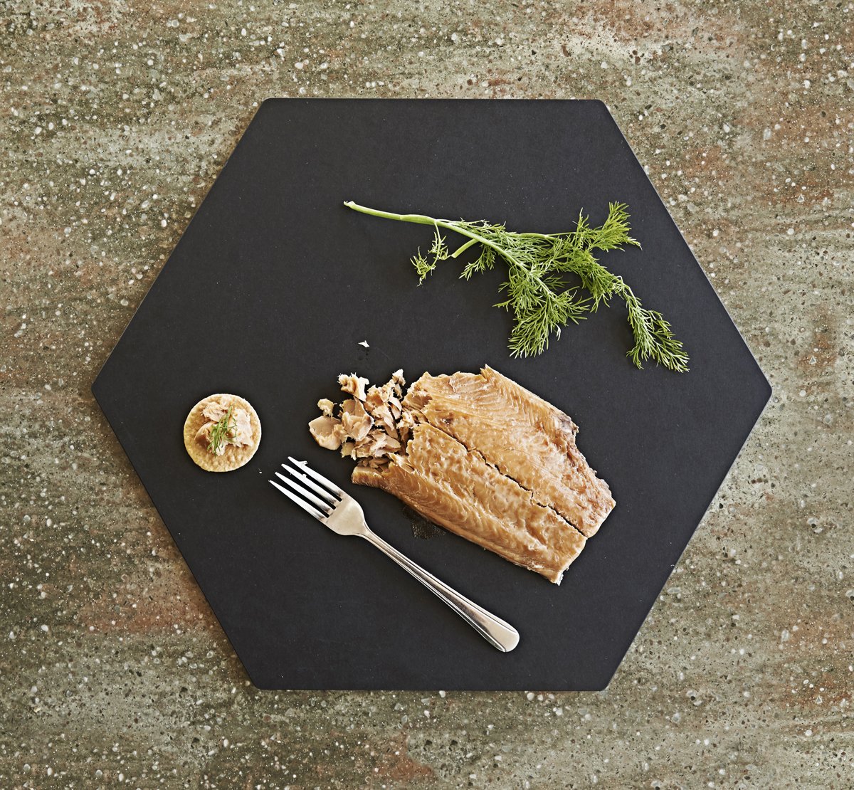 Epicurean Hexagon Display/Serving Board, 17-Inch by 14.5-Inch, Slate