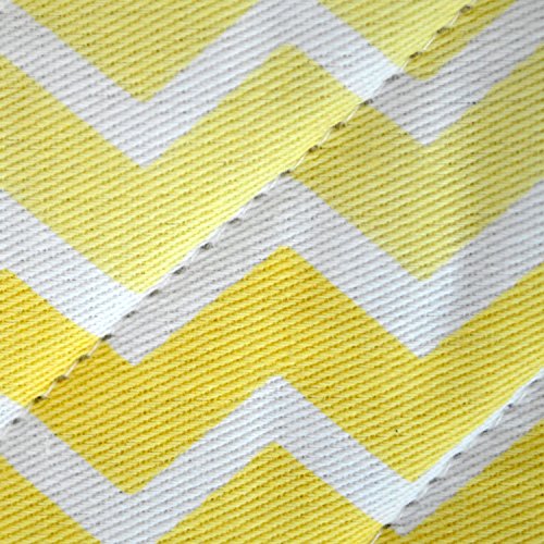 DII Quilted Kitchen Oven Mitt & Potholder Set, Hanging Loop for Convenient Storage, OM 6x13/PH 8x9, Ombre Yellow Chevron