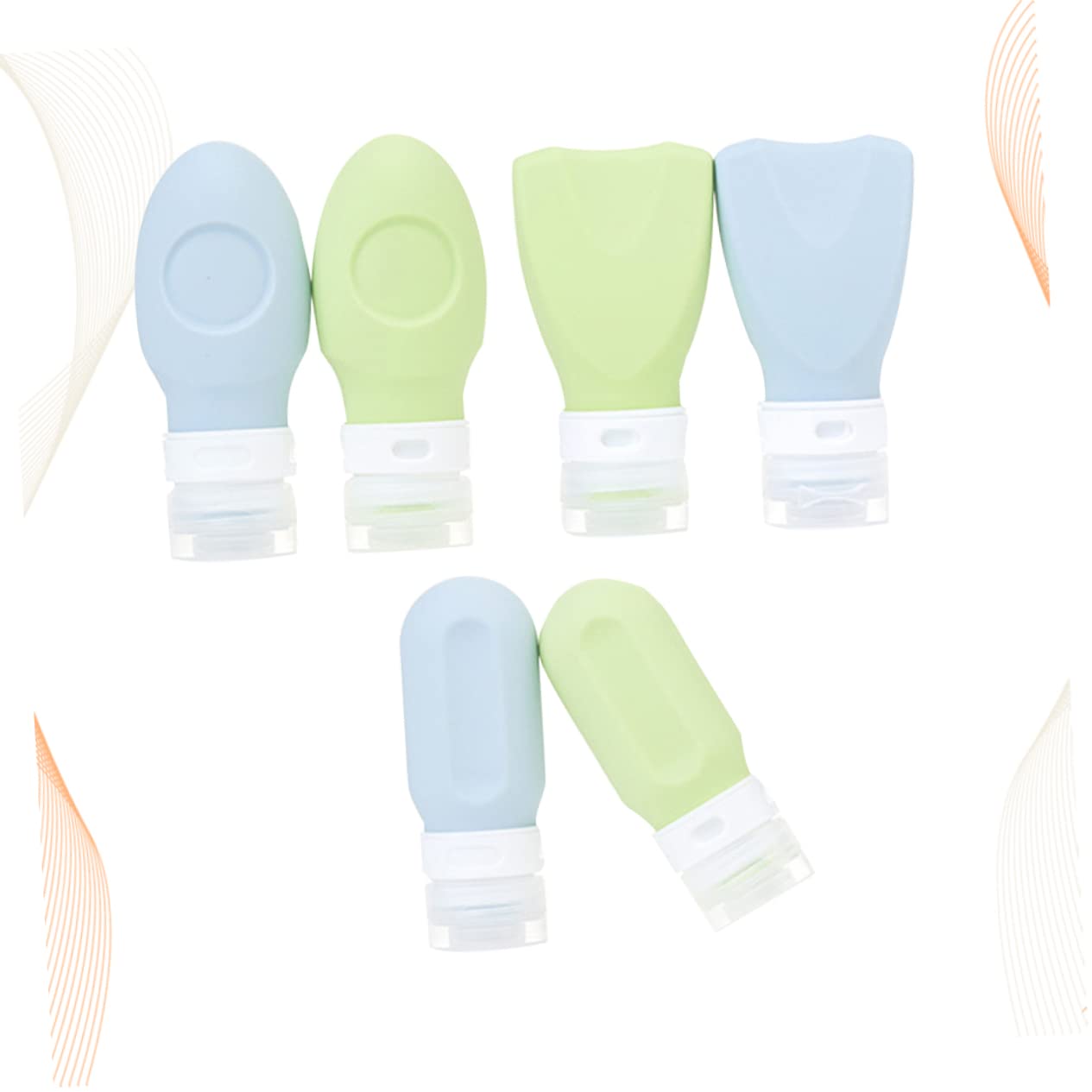 HANABASS 6 Pcs Hand Wash Dispenser Travel Container Travel Lotion Container Hand Soap Dispenser Refillable Container Rubber Refillable Bottle Bottled Dispensing Bottle Cosmetic Bottles Blue