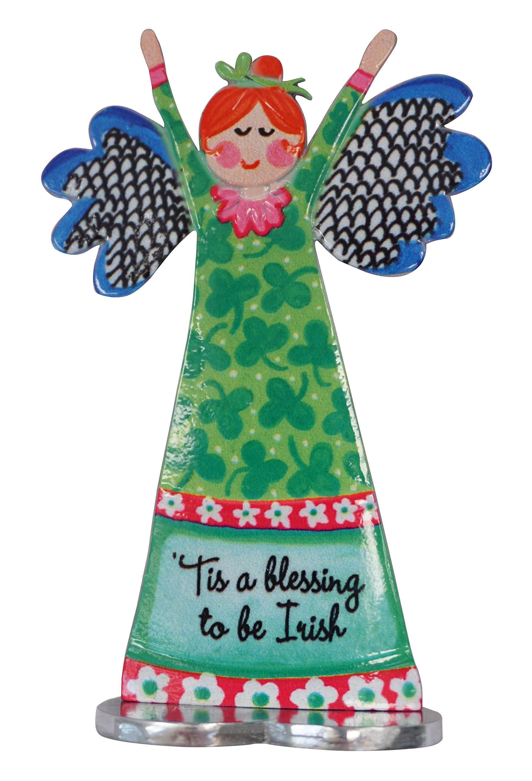 Cathedral Art (Abbey & CA Gift Tis A Blessing to Be Irish Angel Figurine, Multicolor, 5 Inches