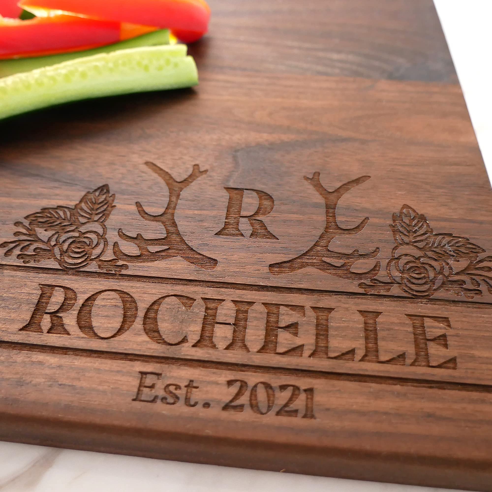 Engraved Cutting Boards Personalized Wooden Gift for Kitchen - Unique Custom Designs & Different Sizes - Personalized Engraved Wood Custom Cutting Boards for Weddings, Anniversaries & Housewarmings