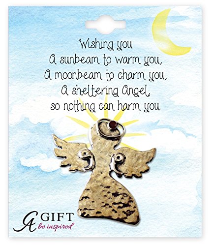 Cathedral Art BA313G January/Garnet Birthstone Angel Pin, 1-1/2-Inch