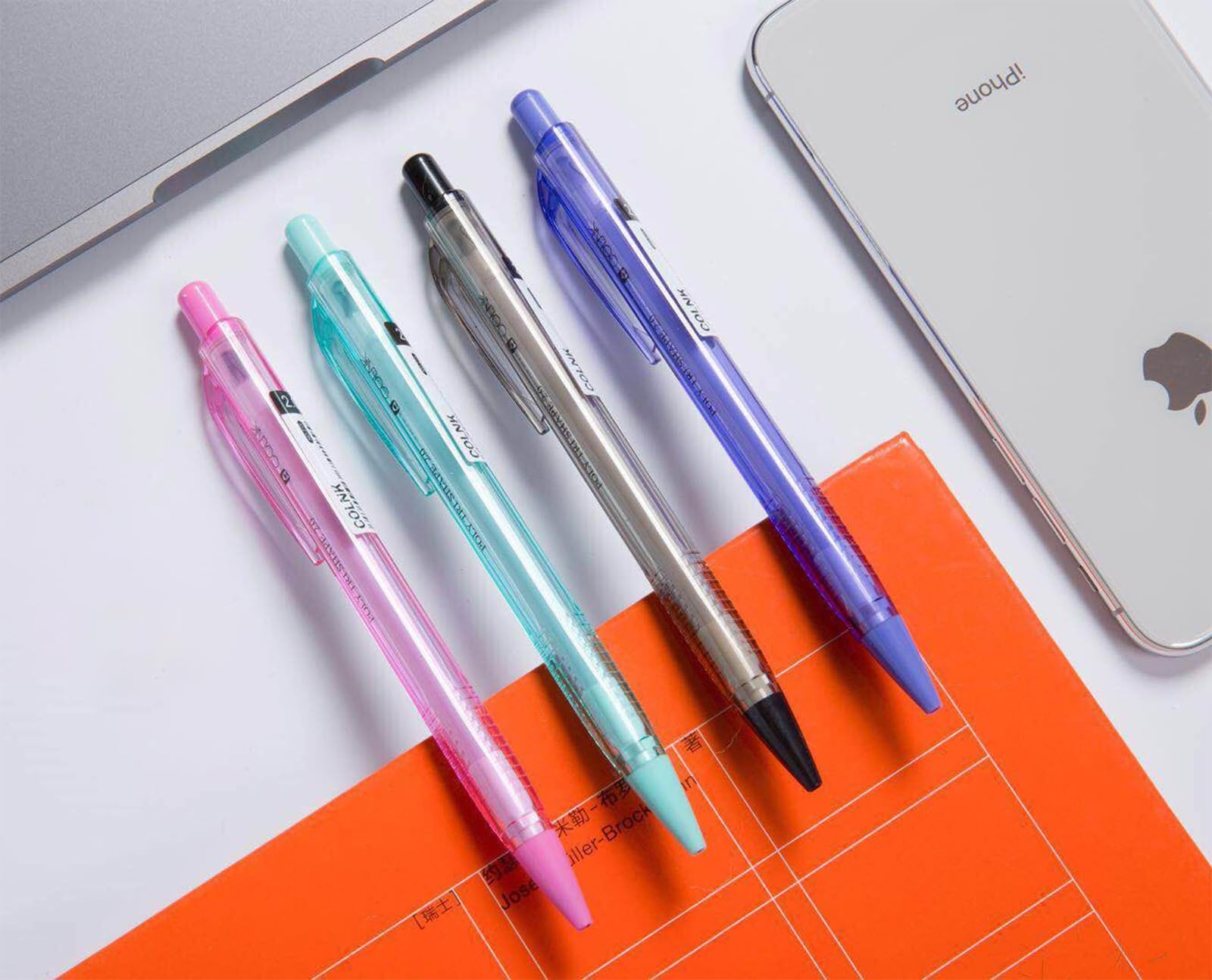 COLNK Mechanical Pencil Set, 6PCS 2.0mm Art Mechanical Pencils for Drafting Writing W/ 2 Tubes of Lead Refills,Drawing Pencils for Sketching Pencils Mechanical for Office School Supplies