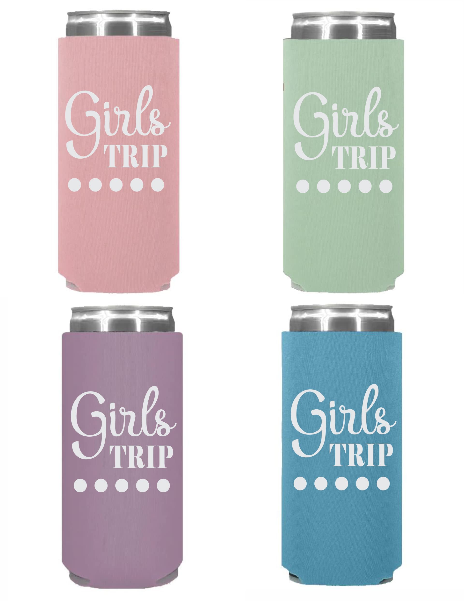Girls Weekend Trip Gift for Women Bachelorette Party Favor Fun Cruise Essential Idea - Set of 4 (Slim)