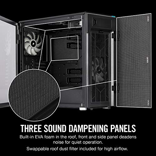 Corsair Carbide Series 678C Low Noise Tempered Glass ATX Case, Black