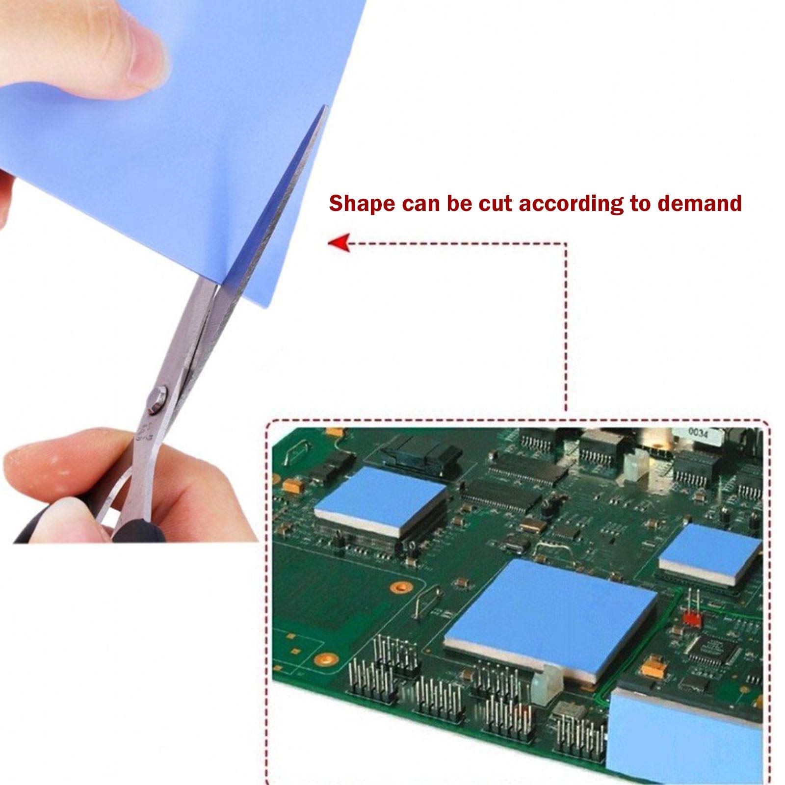 Create idea 18Pcs Thermal Pad Set, Assorted 3-Sized 0.5 1 1.5mm in Thickness for Motherboard Module Chipset Conductive Cooling