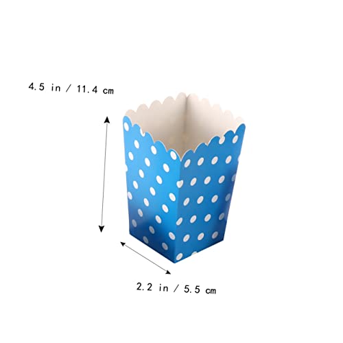 TIDTALEO 24pcs Popcorn Boxes Disposable Containers Popcorn Containers Popcorn Boxes Container Party Decoration Supplies Snack Box Foldable Decorative Items Dot Design Snack Box
