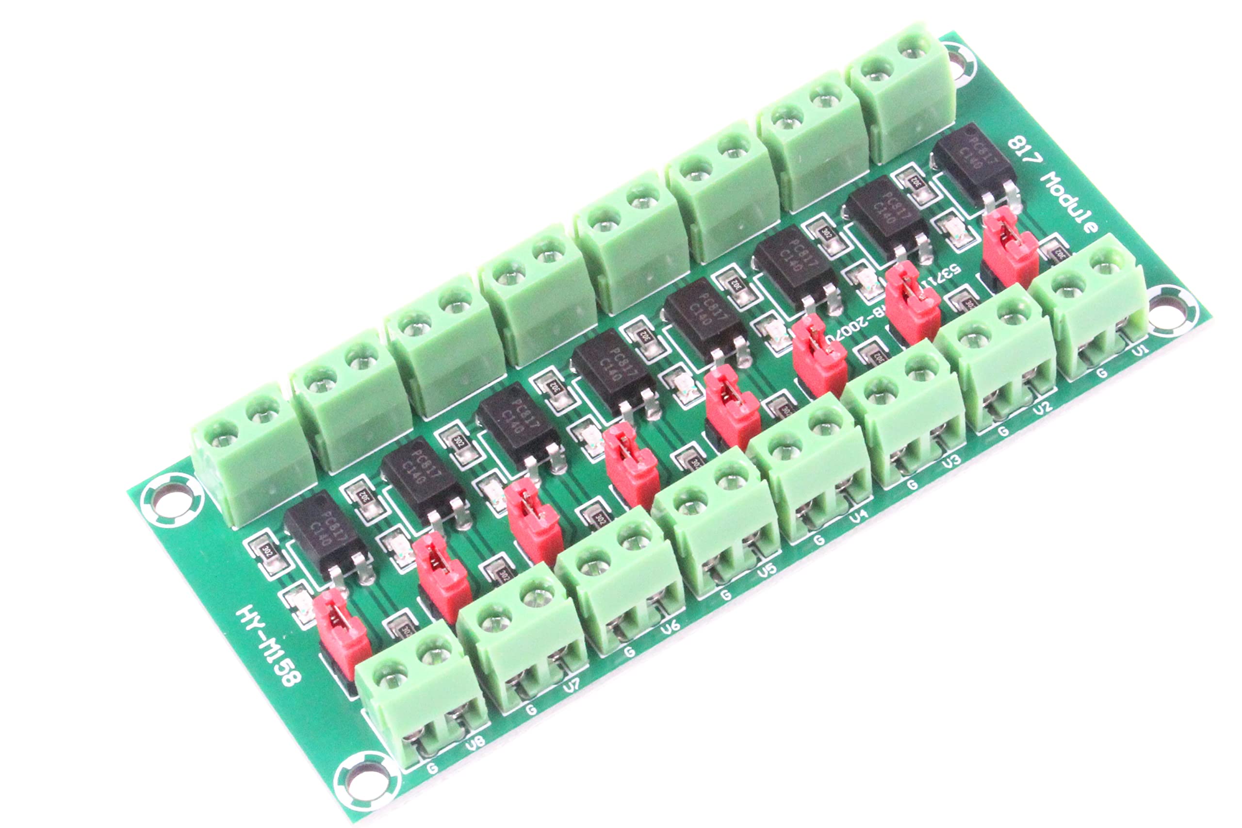 NOYITO PC817 8-Channel Optocoupler Isolation Board Voltage Converter Adapter Module 3.6-30V Driver Photoelectric Isolated Module