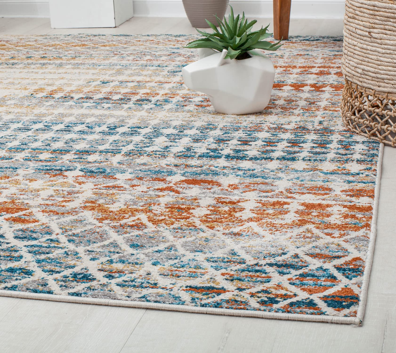 CosmoLiving Manhattan Collection Area Rug 5'1" x 7' Tribal Harvest