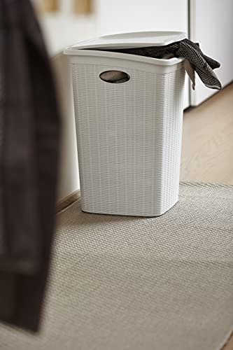 Stefanplast Elegance Laundry Hamper, 37 x 38 x 54.5 cm, White