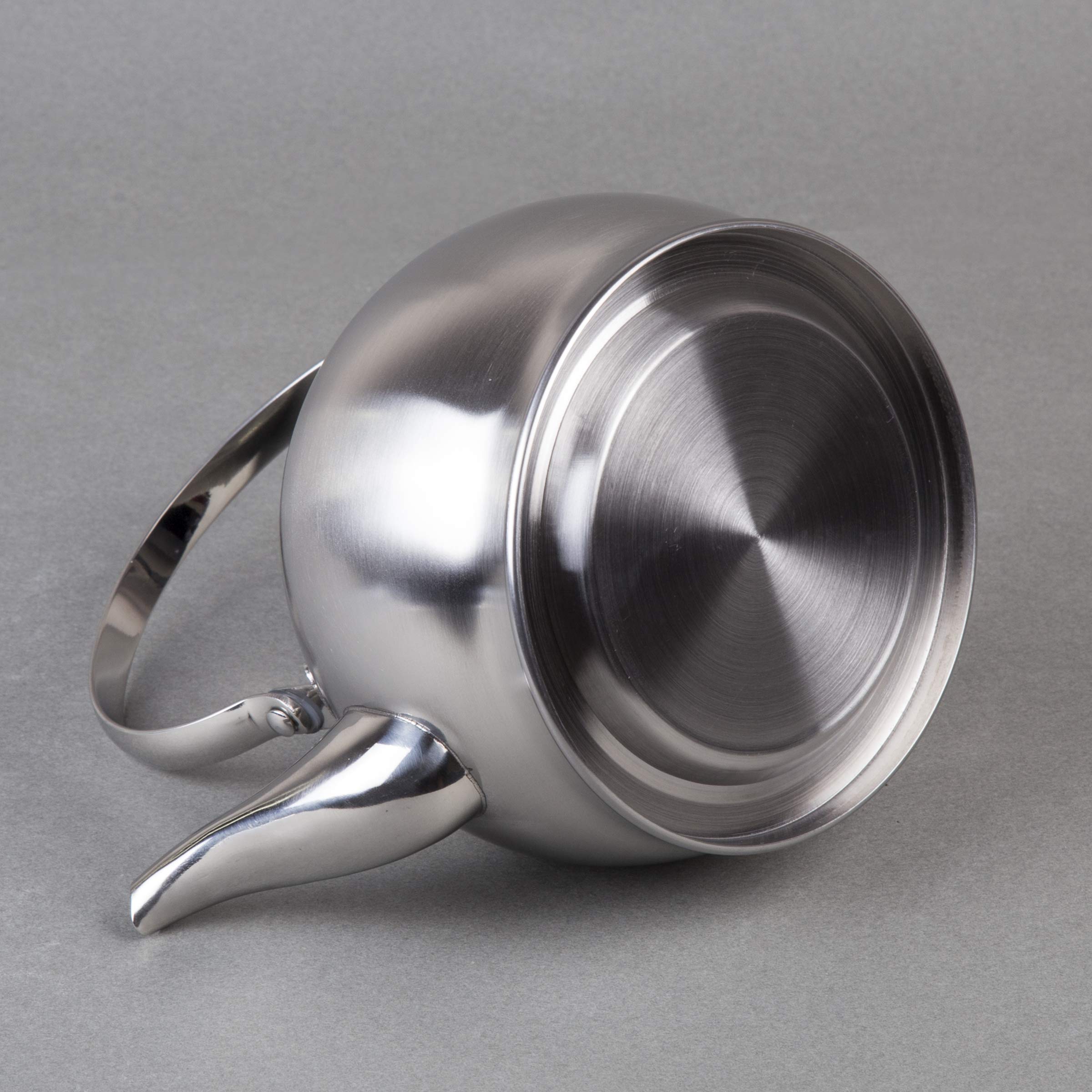 Creative Home 72258 Royal Stainless Steel Whistling Tea Kettle with Removable Infuser Basket, Folding Handle, 1 Quart