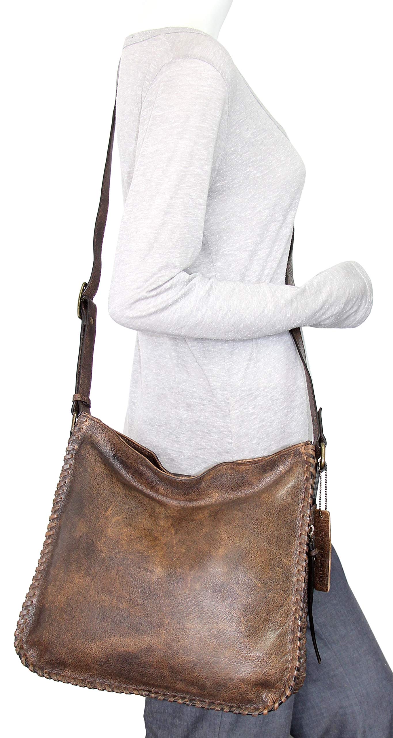 Shauna Leather Crossbody Bag (Burgundy)