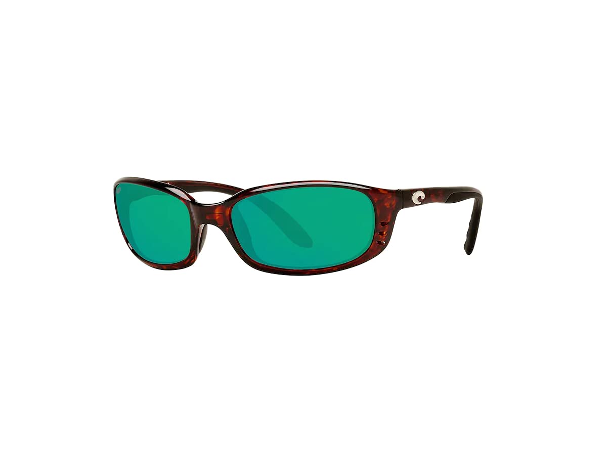 Costa Del Mar Mens Brine Oval Sunglasses, Gunmetal/Copper Green Mirrored Polarized-580P, 59 mm