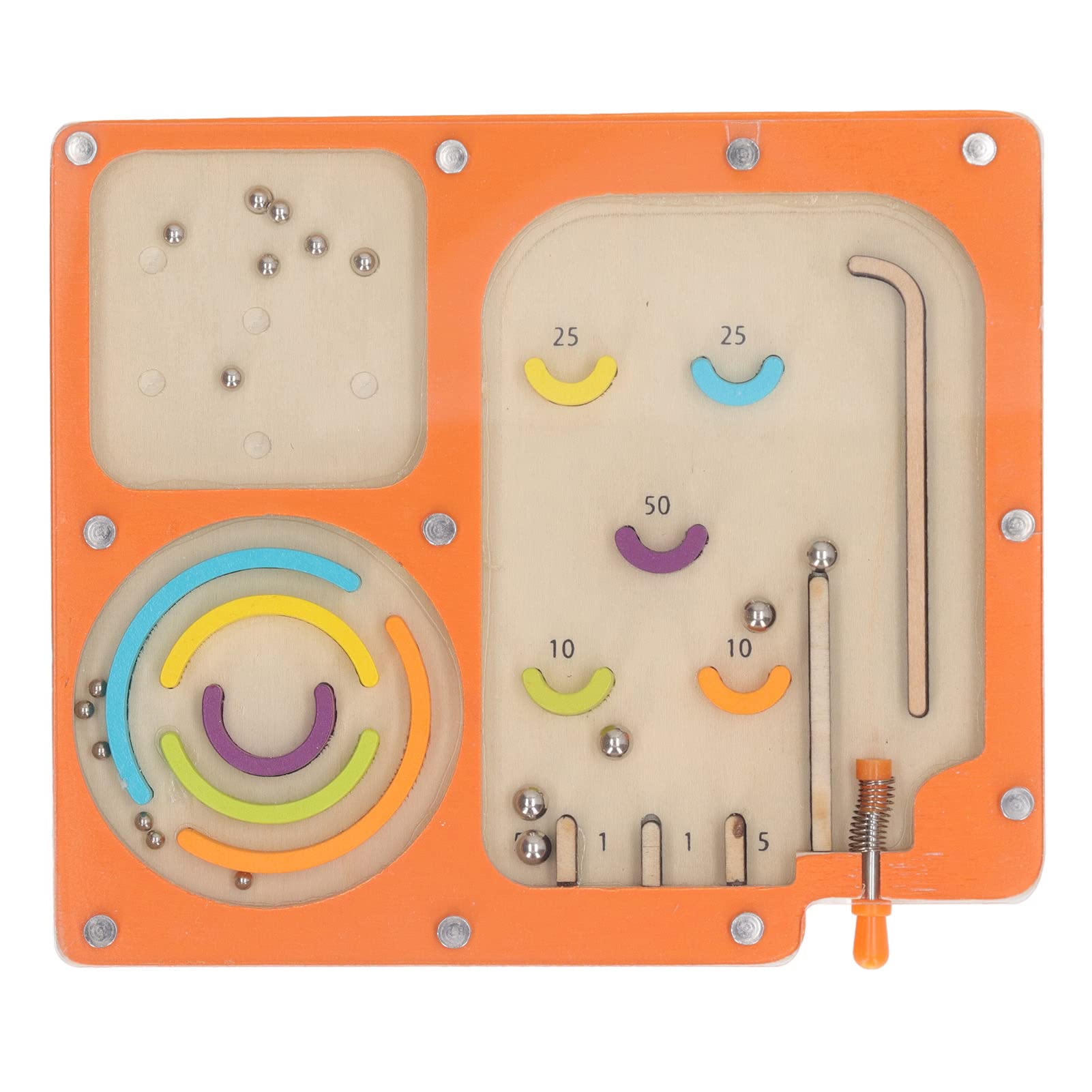 doder Portable Pinball Game Skill Development Pinball Maze Game Bright Color for Boys Girls for Travel (L)