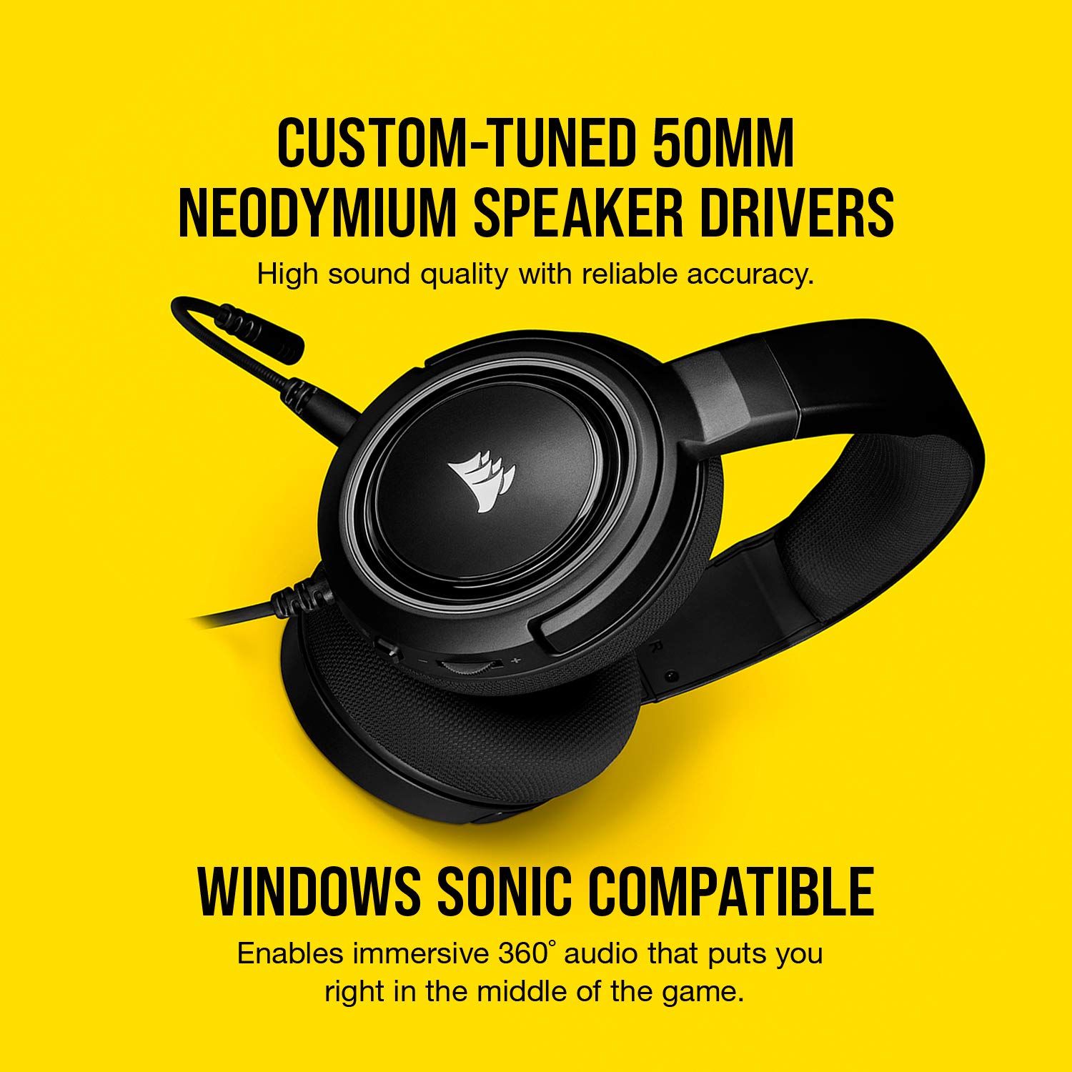 Corsair HS35 - Stereo Gaming Headset - Memory Foam Earcups - Headphones Work with PC, Mac, Xbox One, PS4, Switch, iOS and Android β Carbon (Renewed)