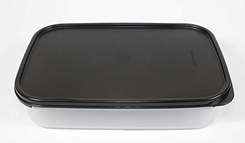 Tupperware Modular Mates Rectangle 1 Black Seal Holds 8 1/2 Cups