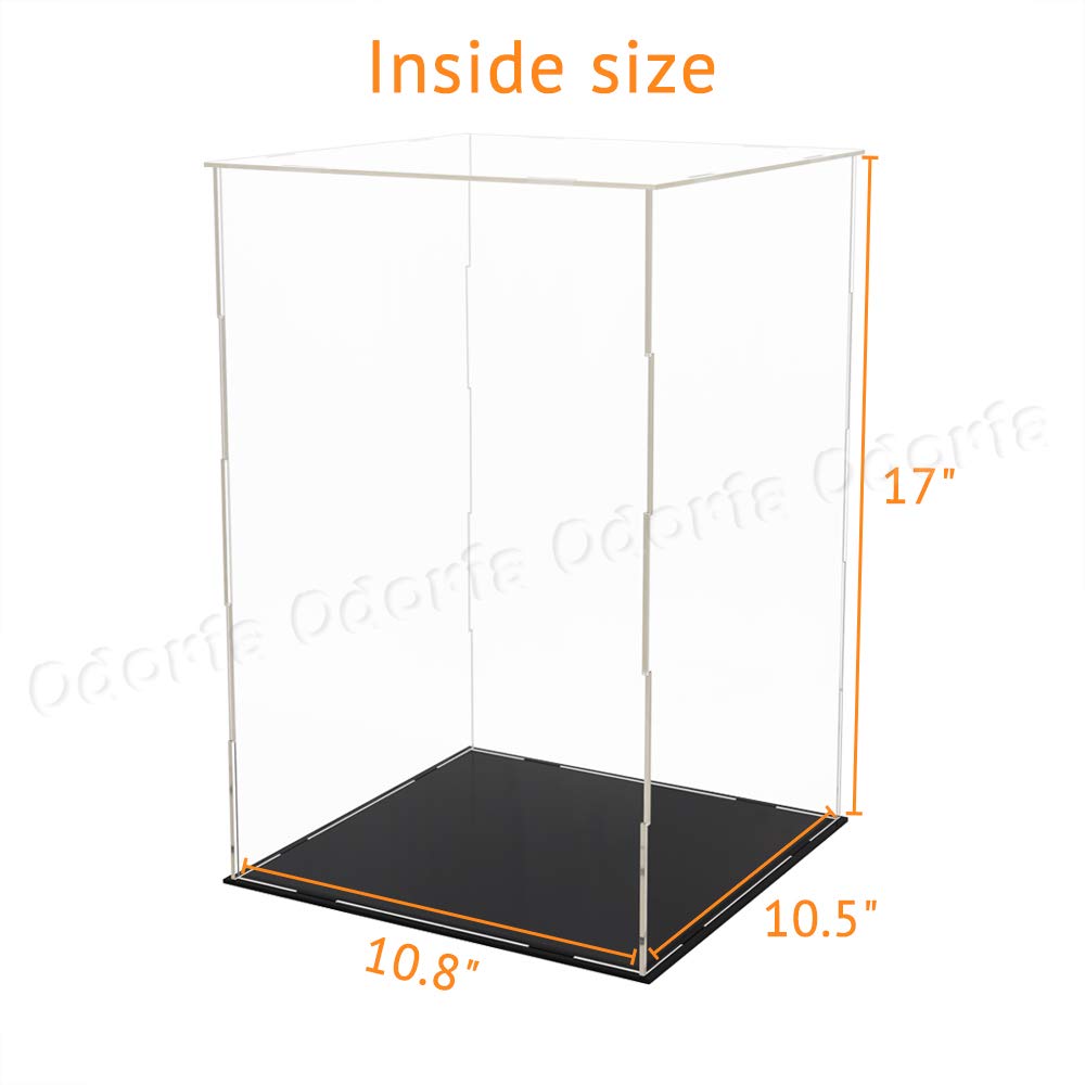 Odoria Clear Acrylic Assembly Required Display Box Case 17" High Figure Display Dustproof