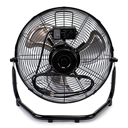 NewAir Floor Fan, 18" High Velocity Industrial Portable Shop Fan with 3 Speed Settings, WindPro18F,Black
