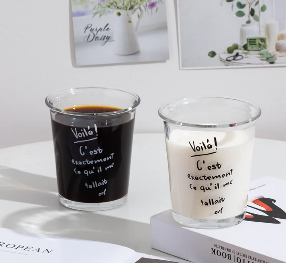 GIVSSES Coffee Cup - 11 oz Cute Beer Cups - Coffee Mug - Clear Iced Coffee Cup - Beer Cup - Iced Coffee Glass Cups - Coffee Bar Accessories